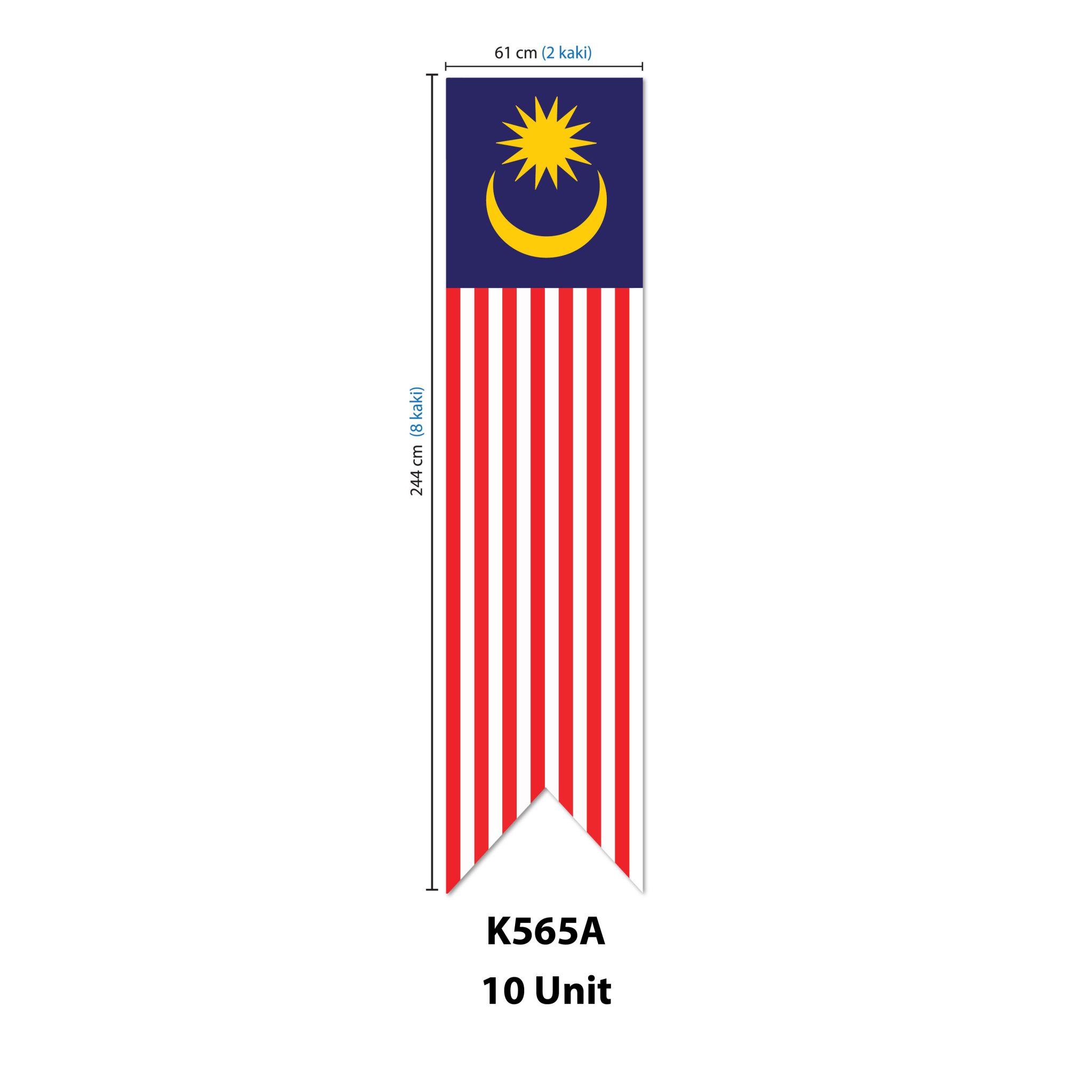 Banner Malaysia (Bendera Jenis Gegantung) - Pascal Marketing