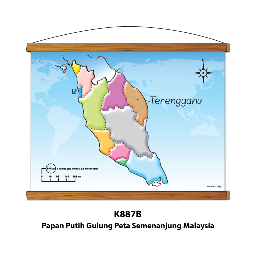 Papan Putih Gulung Peta - Pascal Marketing