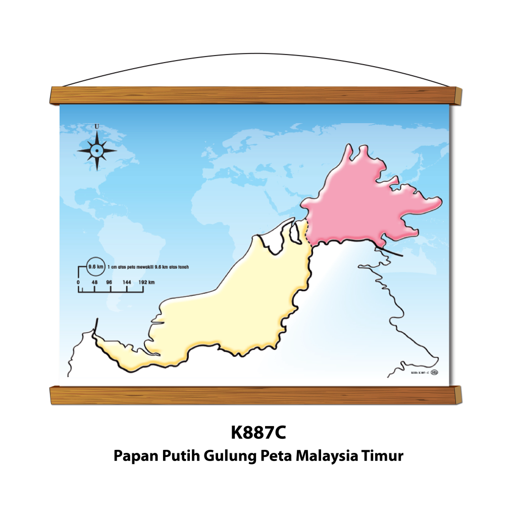 Papan Putih Gulung Peta - Pascal Marketing